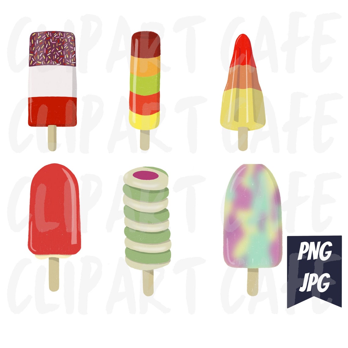 Popsicle Clipart Ice Cream Clipart Commercial Use Ice Pops - Etsy Canada
