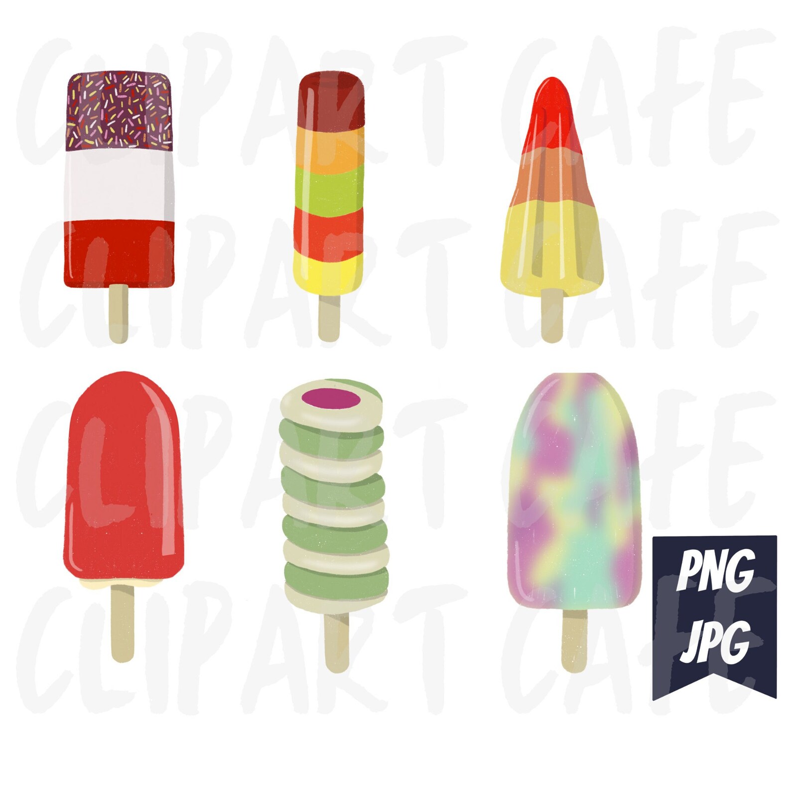 Popsicle Clipart Ice Cream Clipart Commercial Use Ice Pops - Etsy Canada