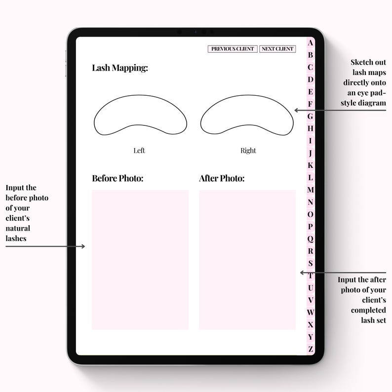 Lash Client Record Book, Lash Tech Business Planner (digital Planner ...