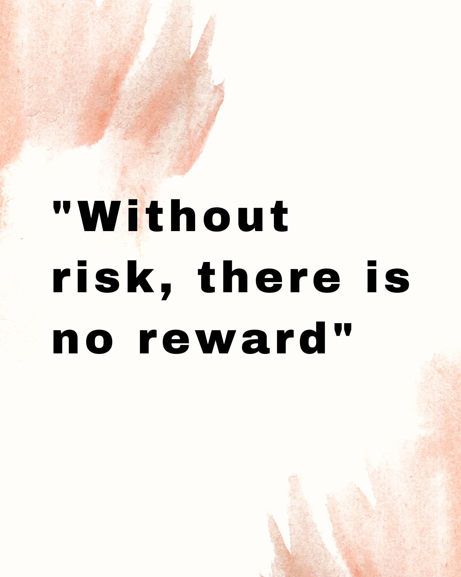 Without Risk No Reward Quote Positive QUOTE Print Motivational Quote ...