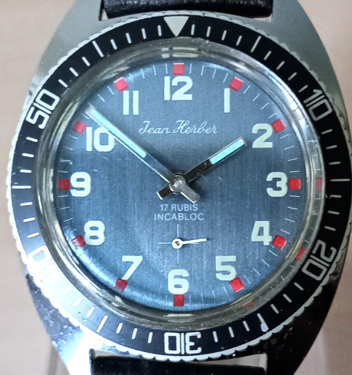 Jean Herber French Diver Vintage Blue Dial 1975 - Etsy.de