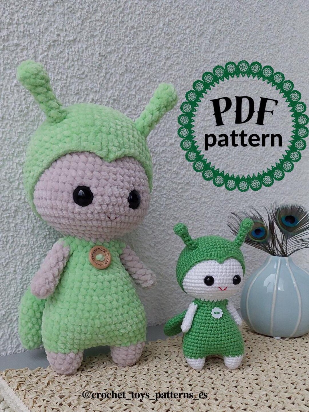 Amigurumi Grasshopper Crochet Pattern: Plush Field Beetle Toy (PDF ...