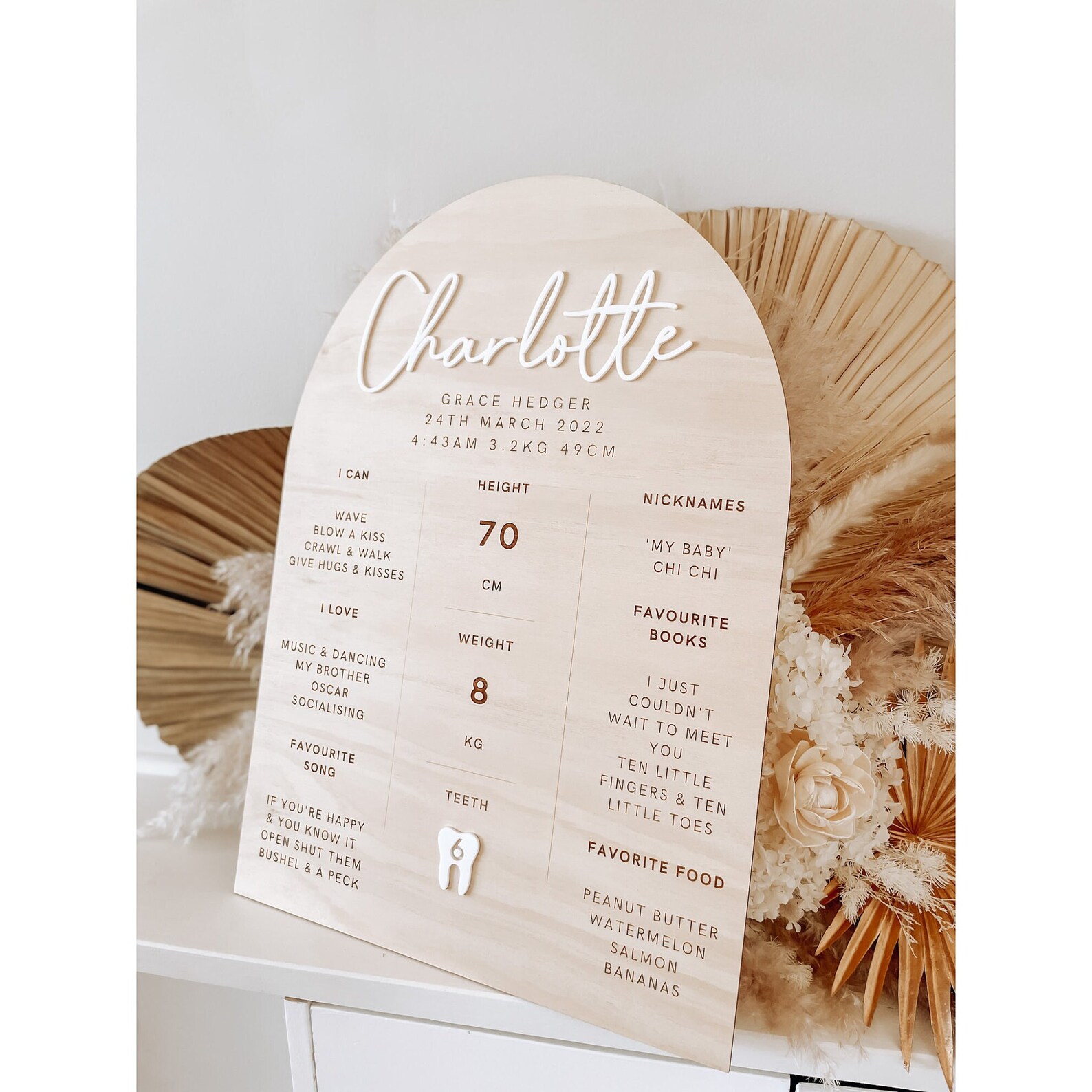 First Birthday Board First Year of Milestones First - Etsy Australia