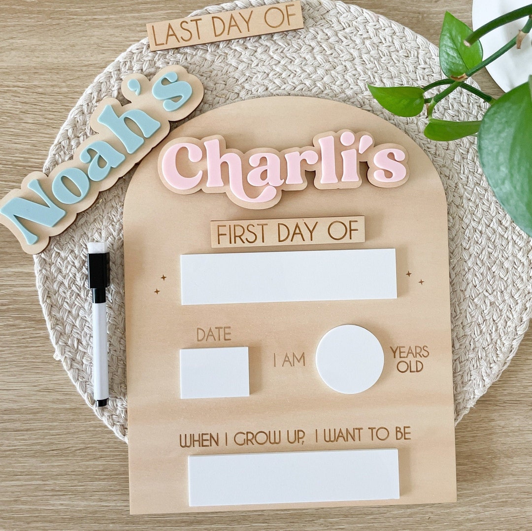 First Day of Boards First Day of School Back to School - Etsy