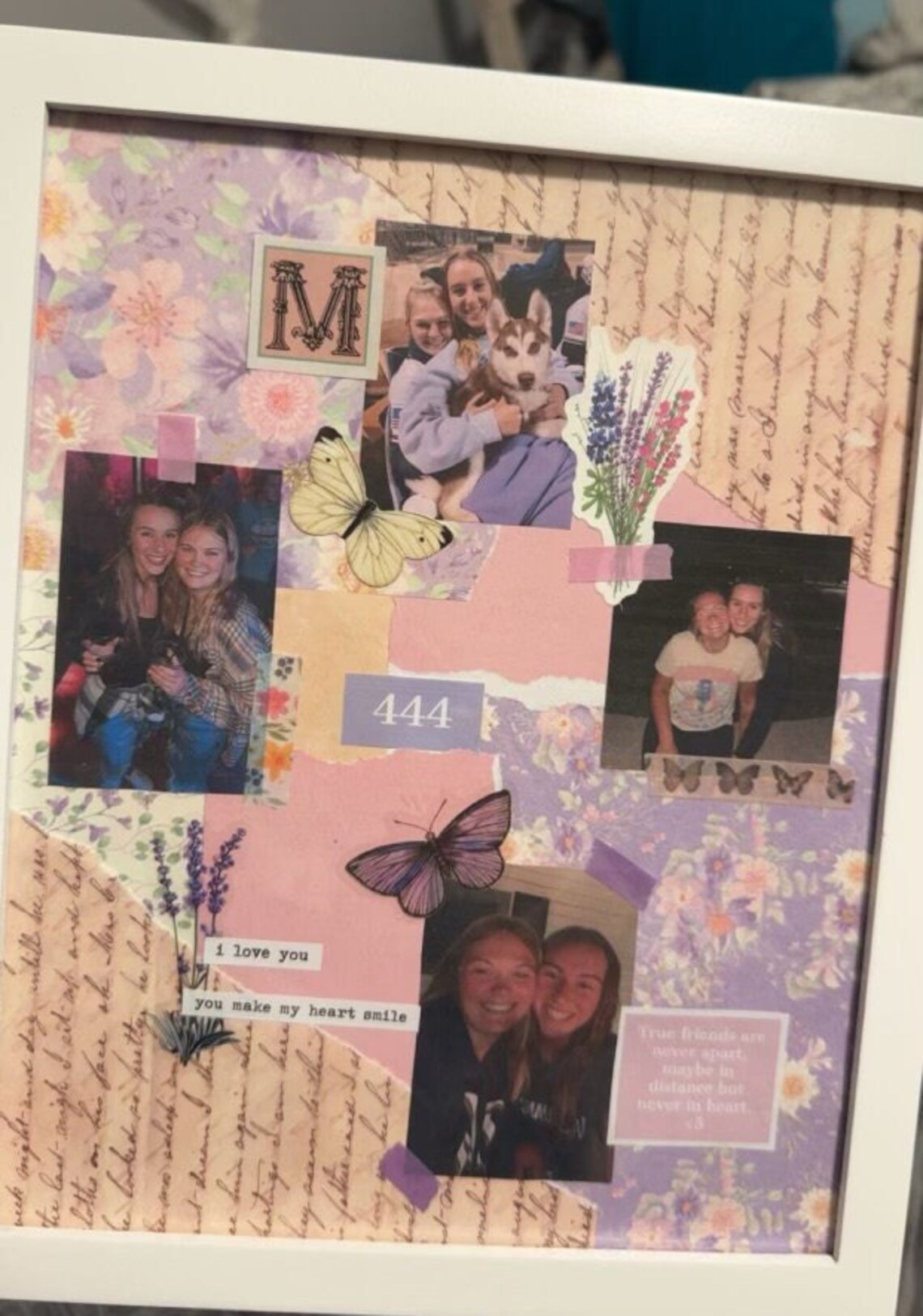 Photo Collage, Custom Picture Frame, Framed Gift, Vintage Collage ...