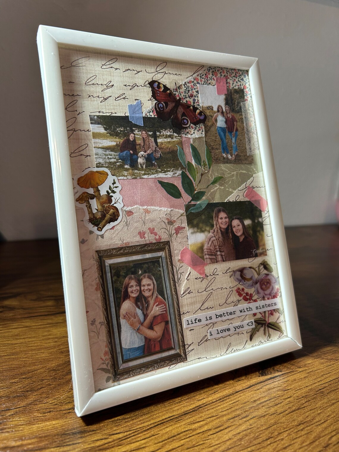 Photo Collage, Custom Picture Frame, Framed Gift, Vintage Collage ...