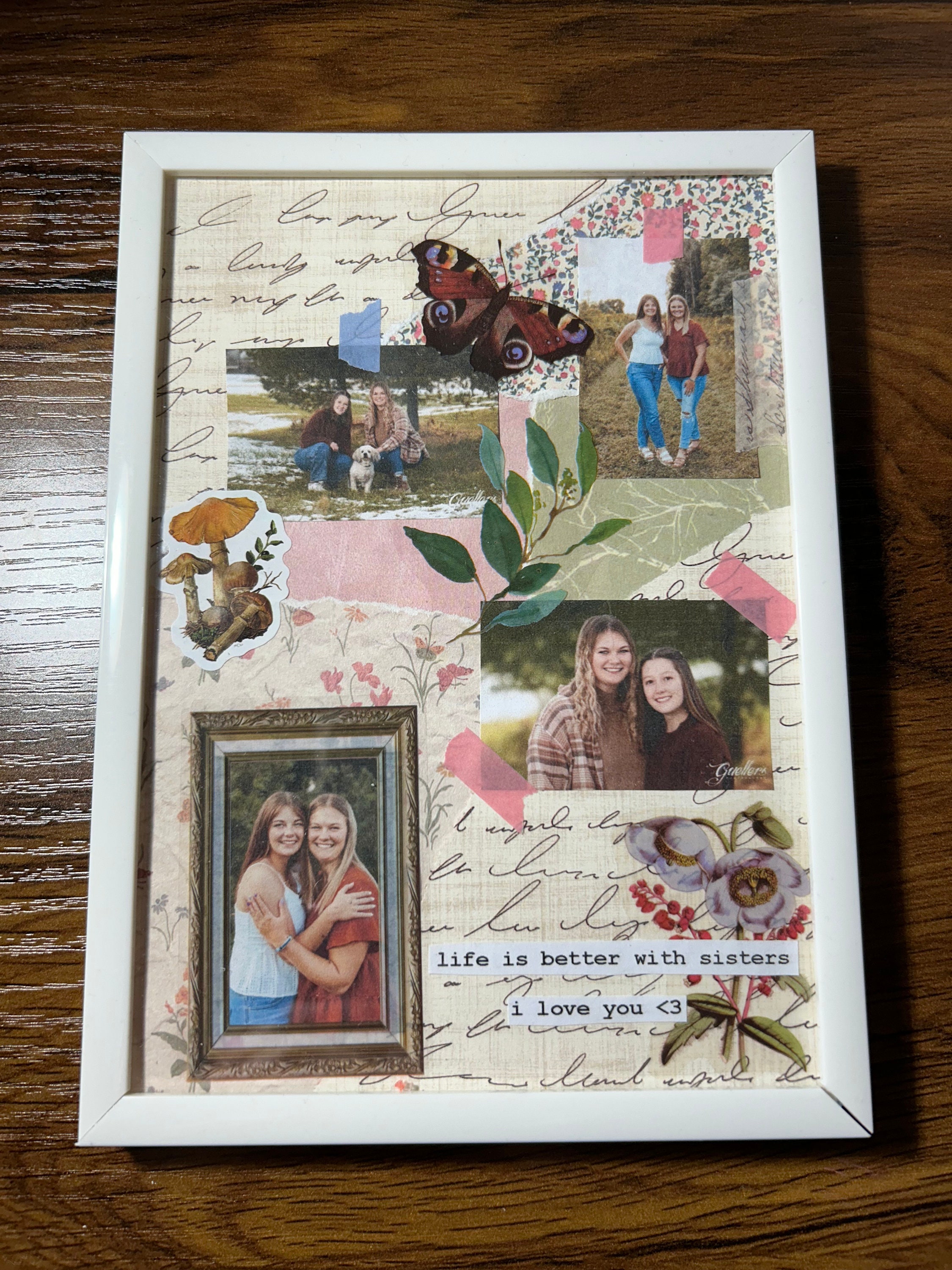 Photo Collage, Custom Picture Frame, Framed Gift, Vintage Collage ...