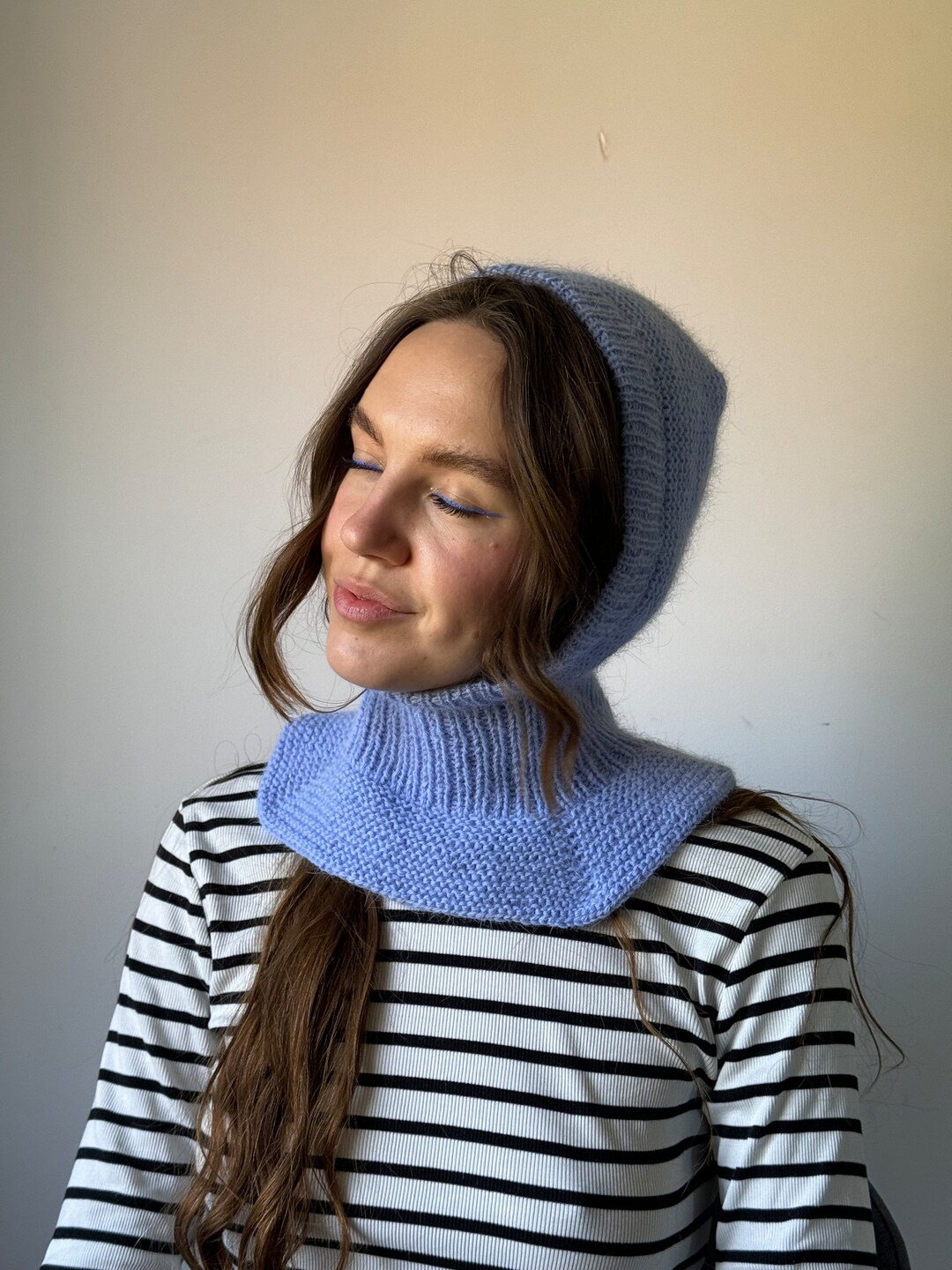 Angora Wool Balaclava With Open Face and Covered Neck 7 Colors to ...