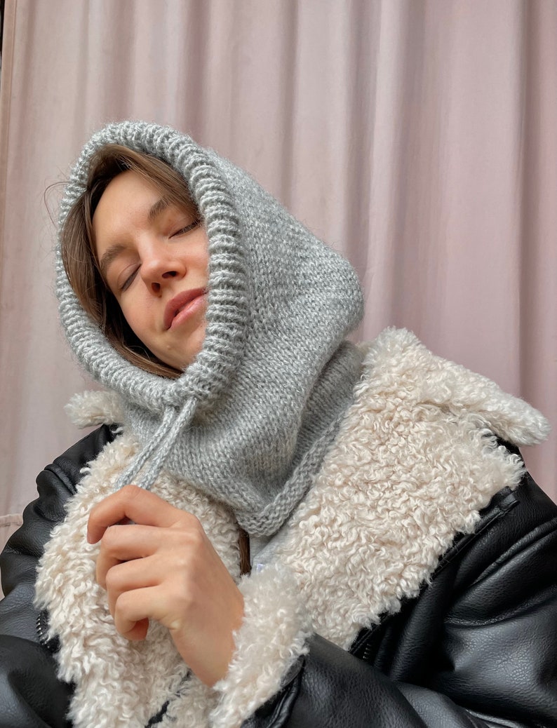 Angora Balaclava dark Beige or One of 9 Colors Open Face - Etsy Canada