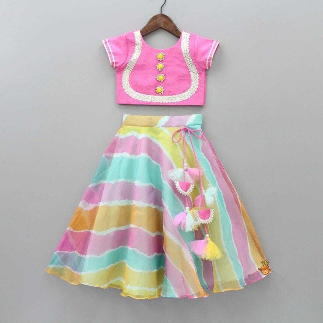 Girls Ready to Wear Lehenga Choli Self Disign Lehenga Indian Outfits ...