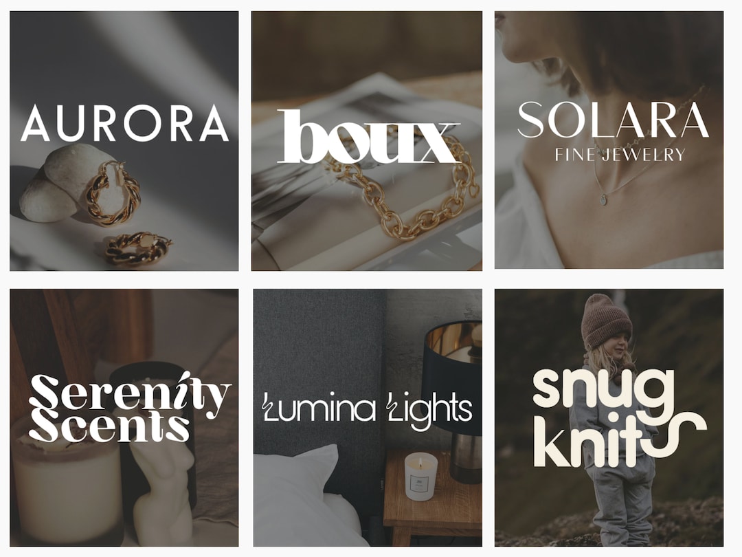 Fashion Logo, Premade Logo, Wordmark Logo, Minimalist Logo, Text Only ...