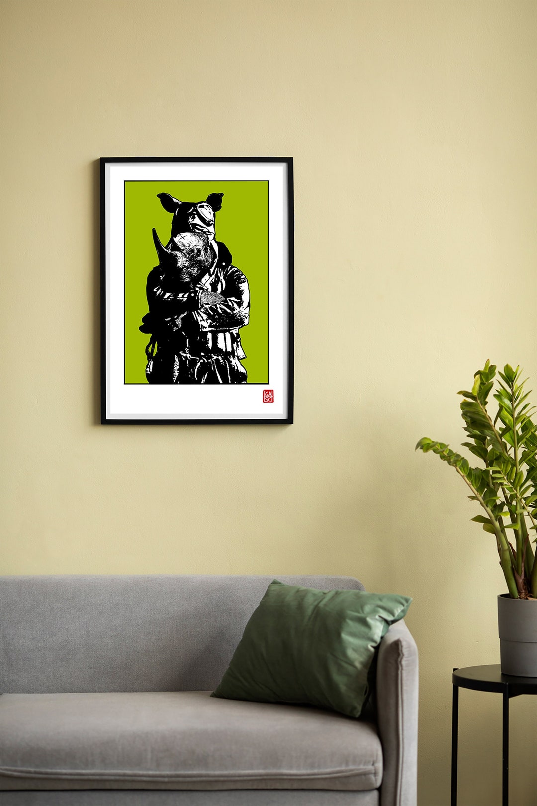 Captain Rhino Silkscreen Poster Printed in 34 Copies 35x50cm _ Serie ...