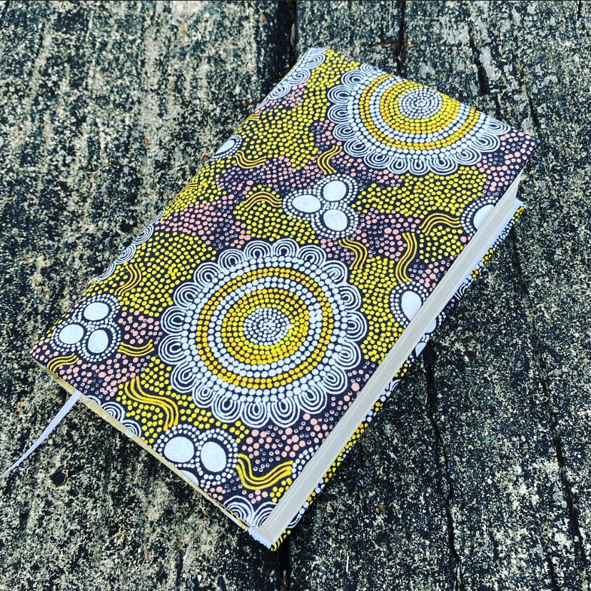 NAIDOC Yellow Aboriginal Art Adjustable Book Cover Fabric - Etsy
