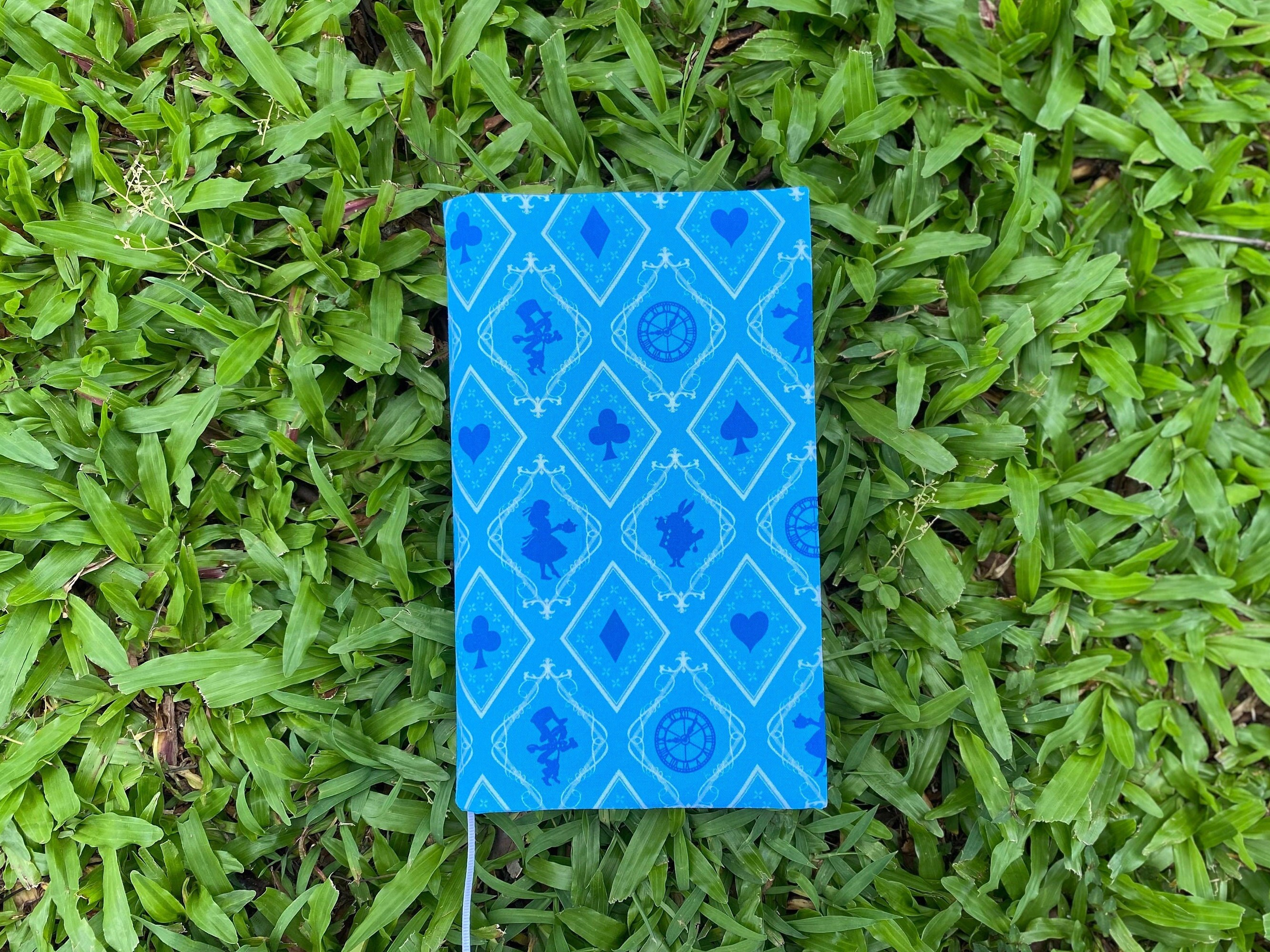 Alice Blue Book Cover Fabric Book Cover Adjustable Book Jacket Fabric ...