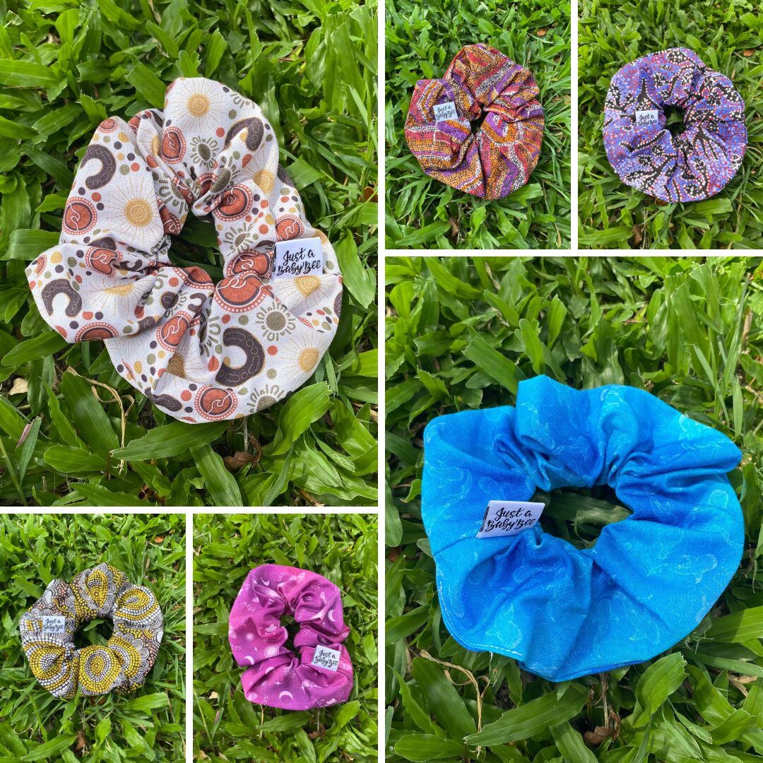 NAIDOC Knowledge Aboriginal Art Regular Scrunchies Ponytail Women Hair ...