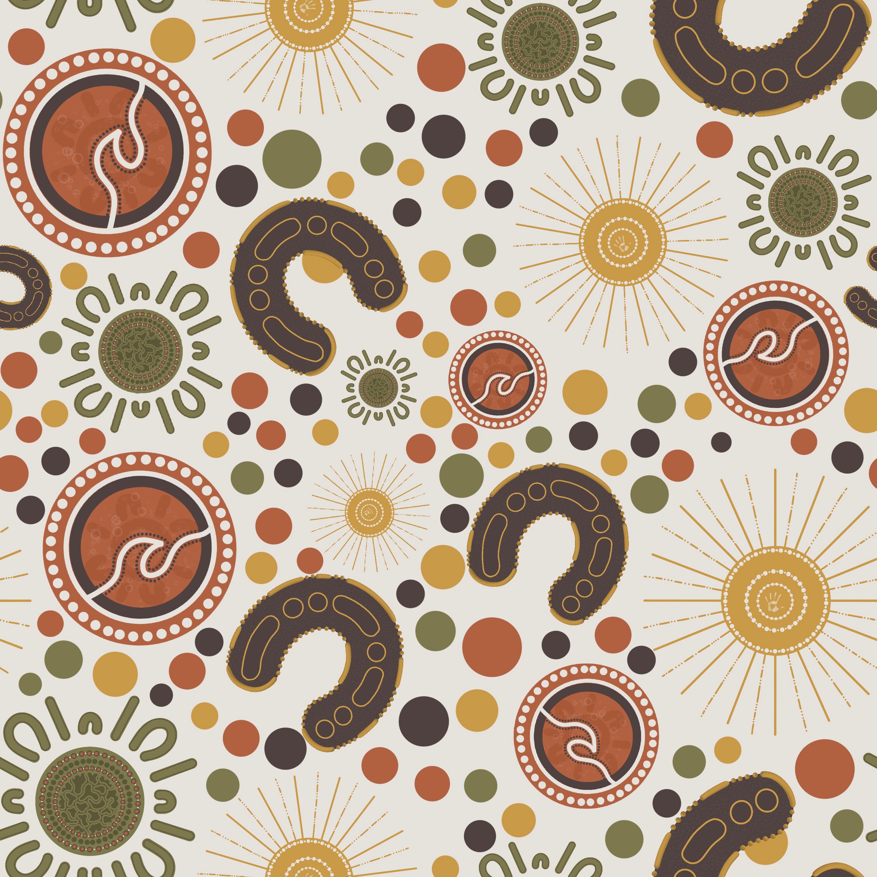 NAIDOC Knowledge Aboriginal Art Adjustable Book Cover - Fabric Book ...