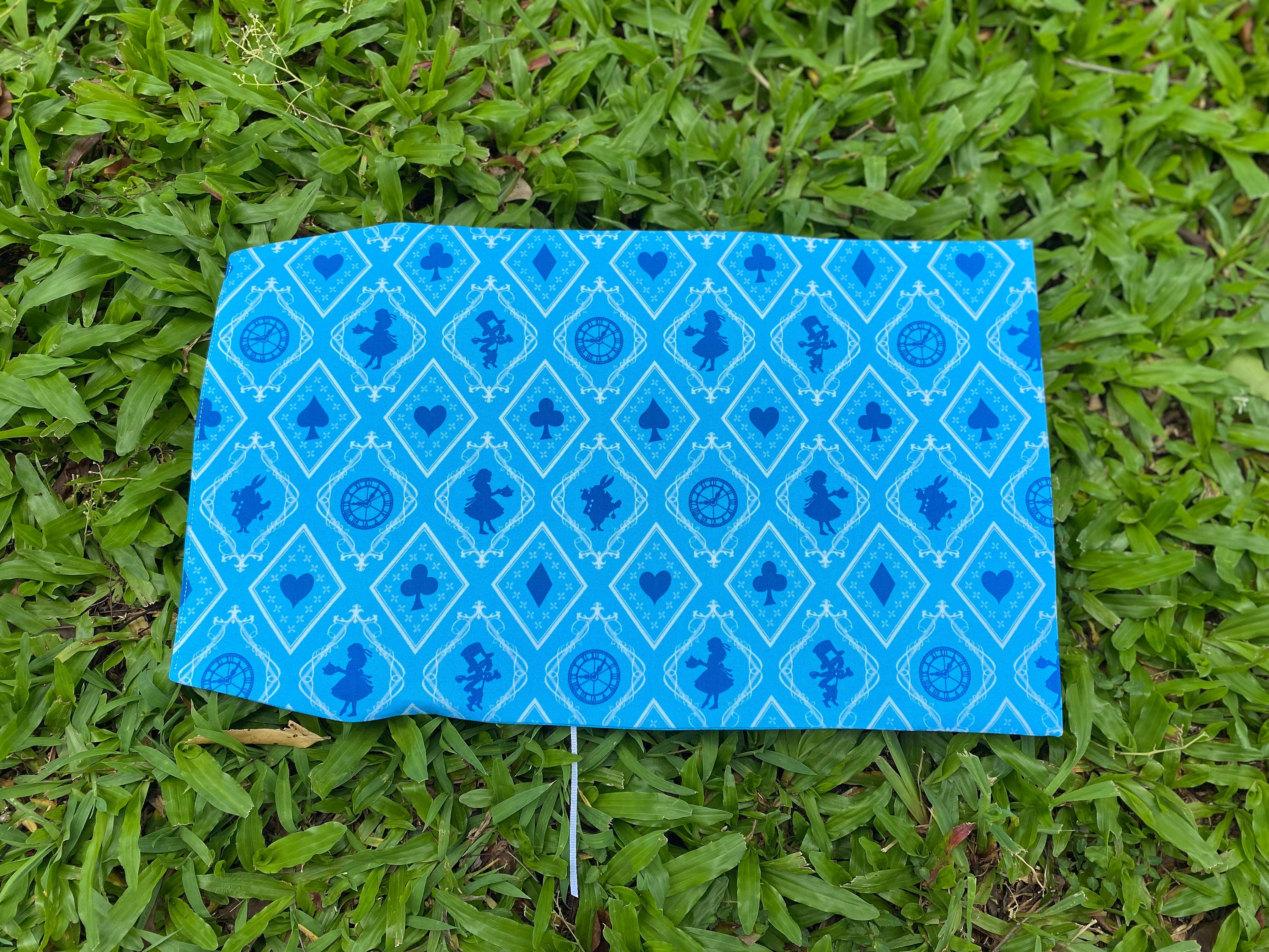Alice Blue Book Cover Fabric Book Cover Adjustable Book Jacket Fabric ...