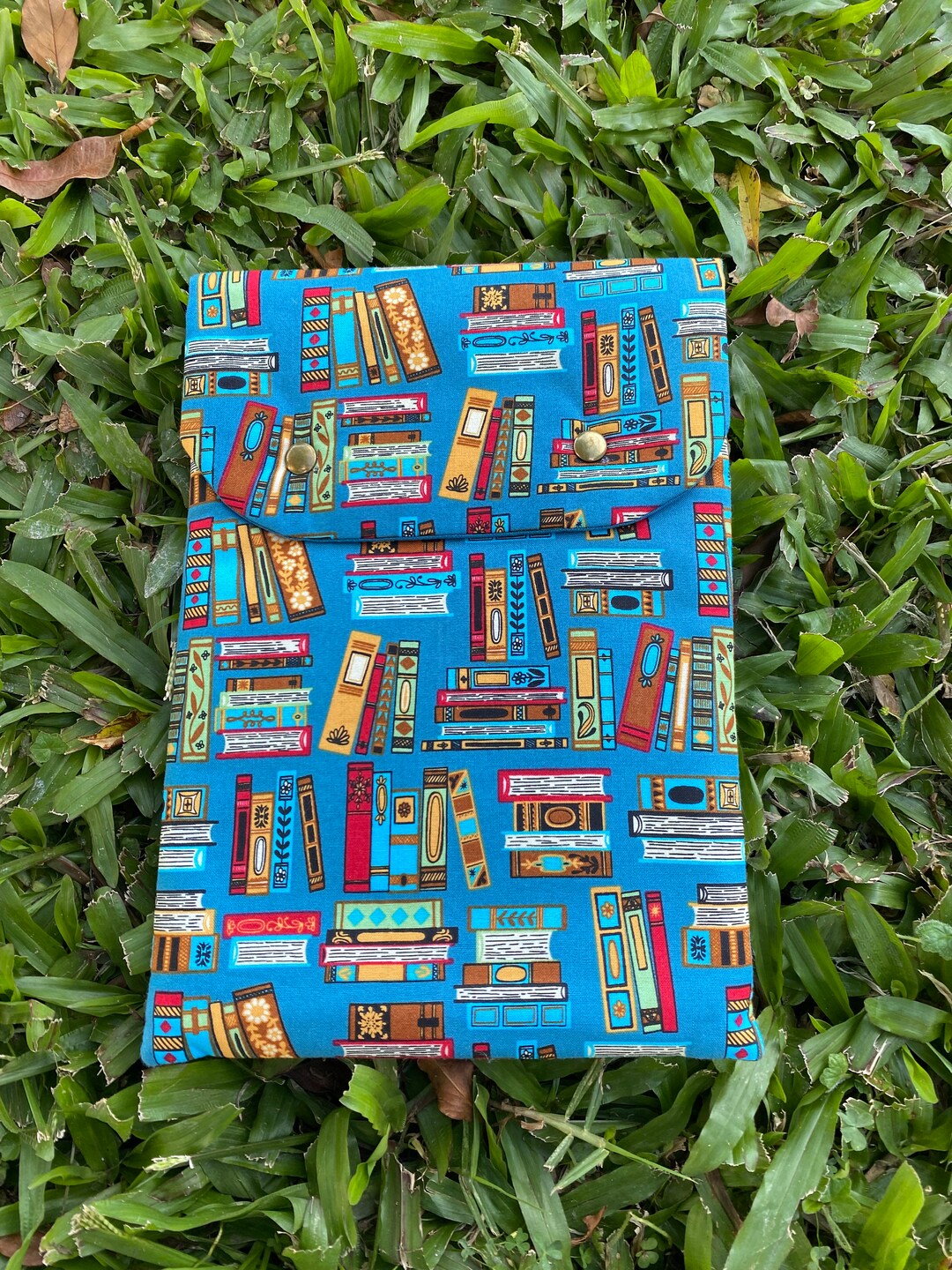 Book Shelf - Padded Book Sleeve - Fabric Book Sleeve - Pouch - Fabric ...