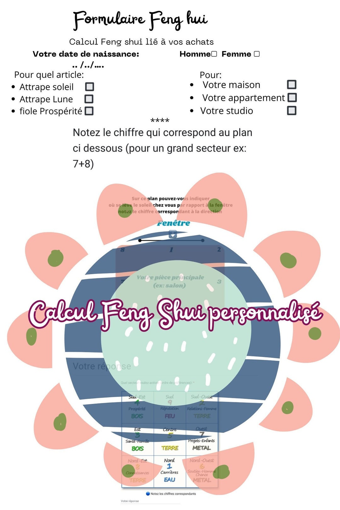 Feng Shui Form to Obtain My Personalized Calculation - Etsy