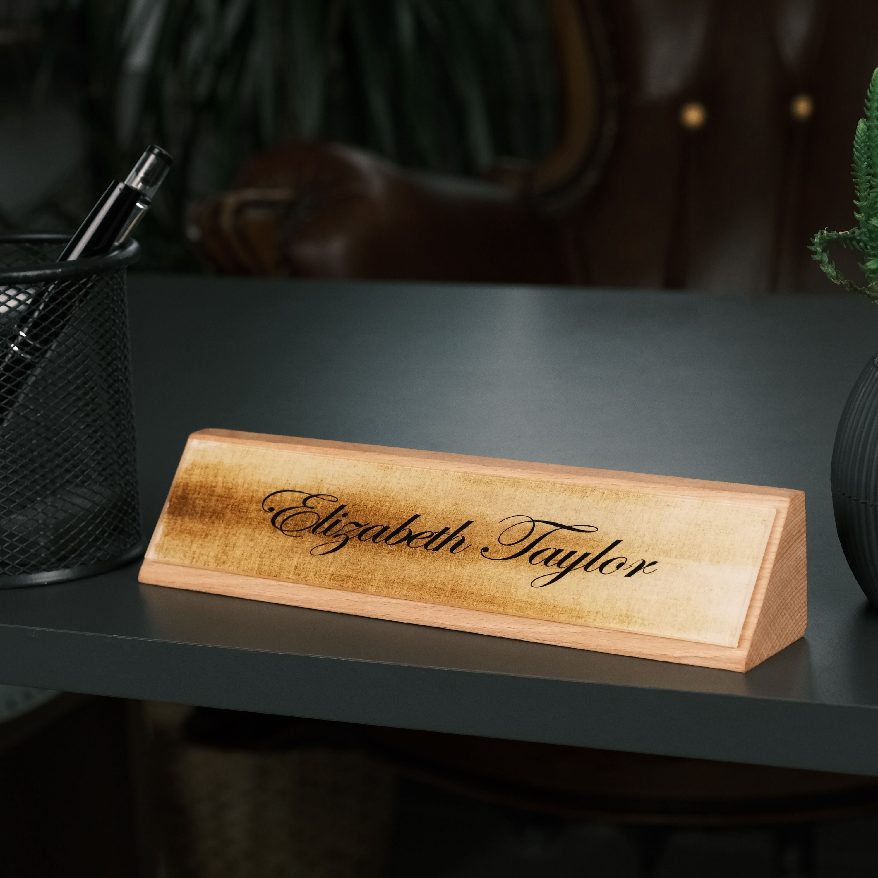 Nameplate for Professional Groups-wood and Acrylic Custom Name Sign ...