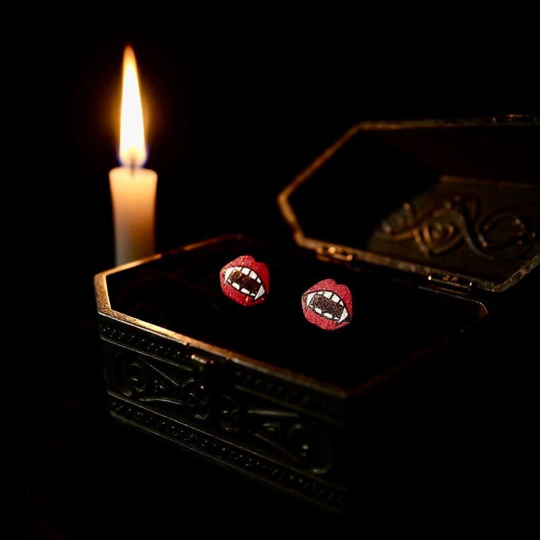 Fun Vampire Stud Earring | Halloween Stud Earring | Vampire Teeth ...