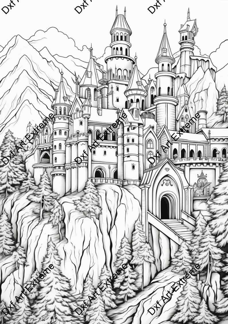 50 Medieval Coloring Page, Printable Colouring Pages Book Instant ...