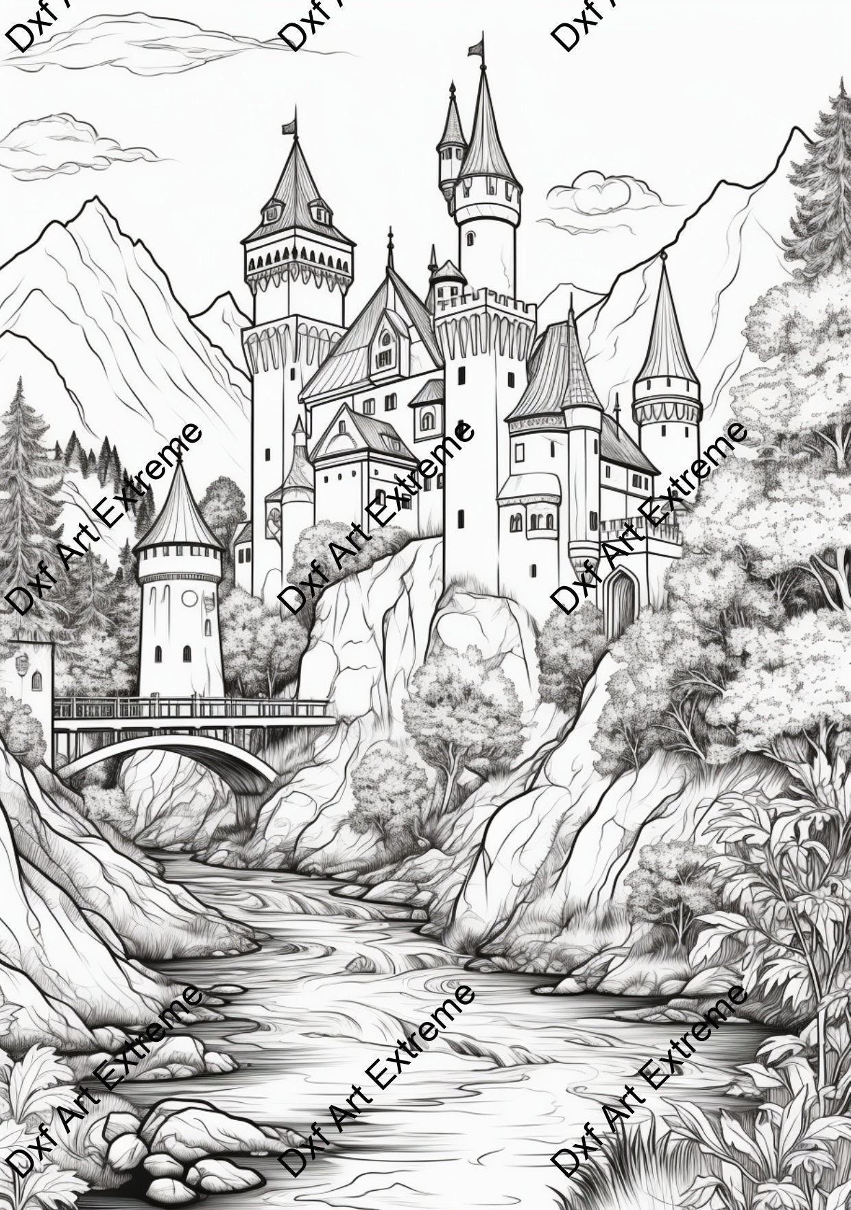 50 Medieval Coloring Page, Printable Colouring Pages Book Instant ...