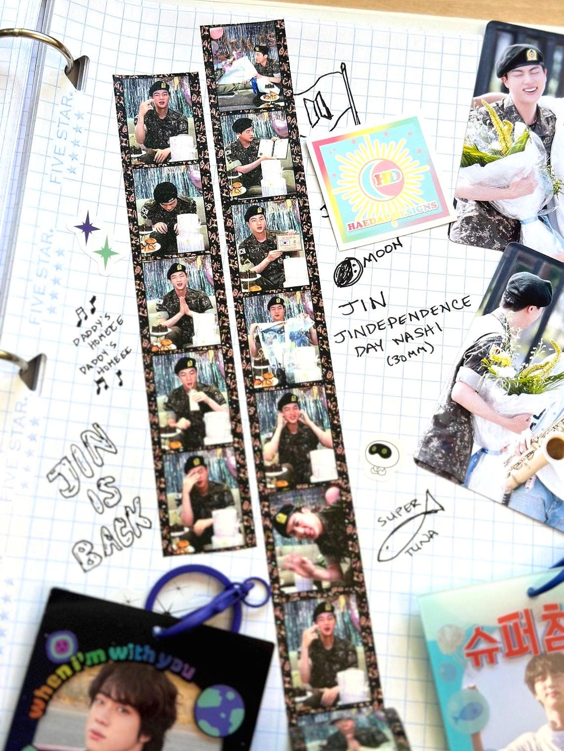 BTS Washi Tape Jin Jindependence Day Edition – Decorative Korean Pop ...