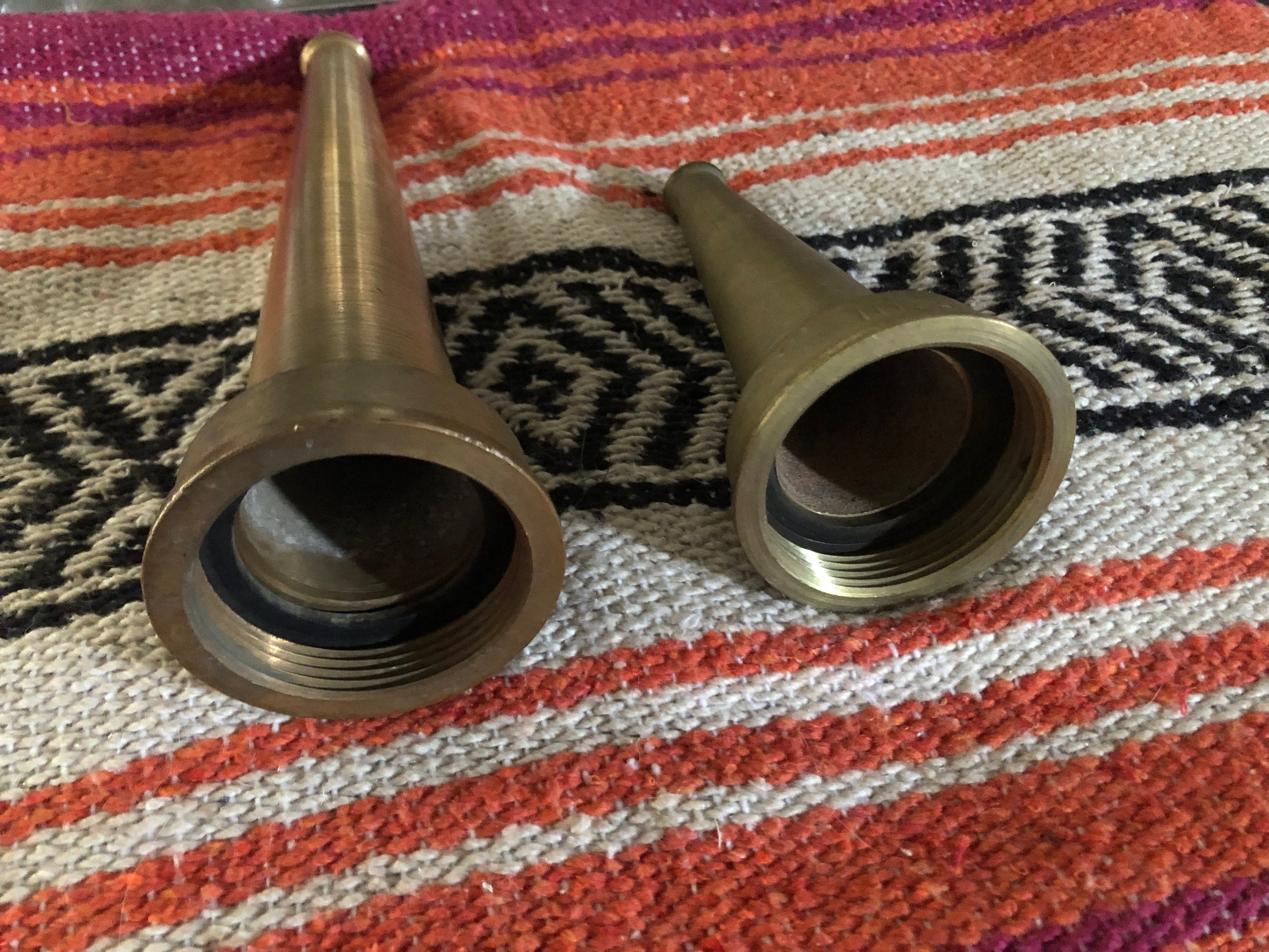 2 Vintage Brass Fire Nozzles - Etsy