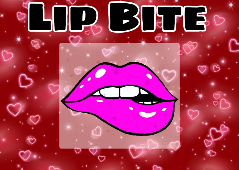Cheeky Lip Bite Sub Badges / Emotes for Twitch / Discord - Etsy