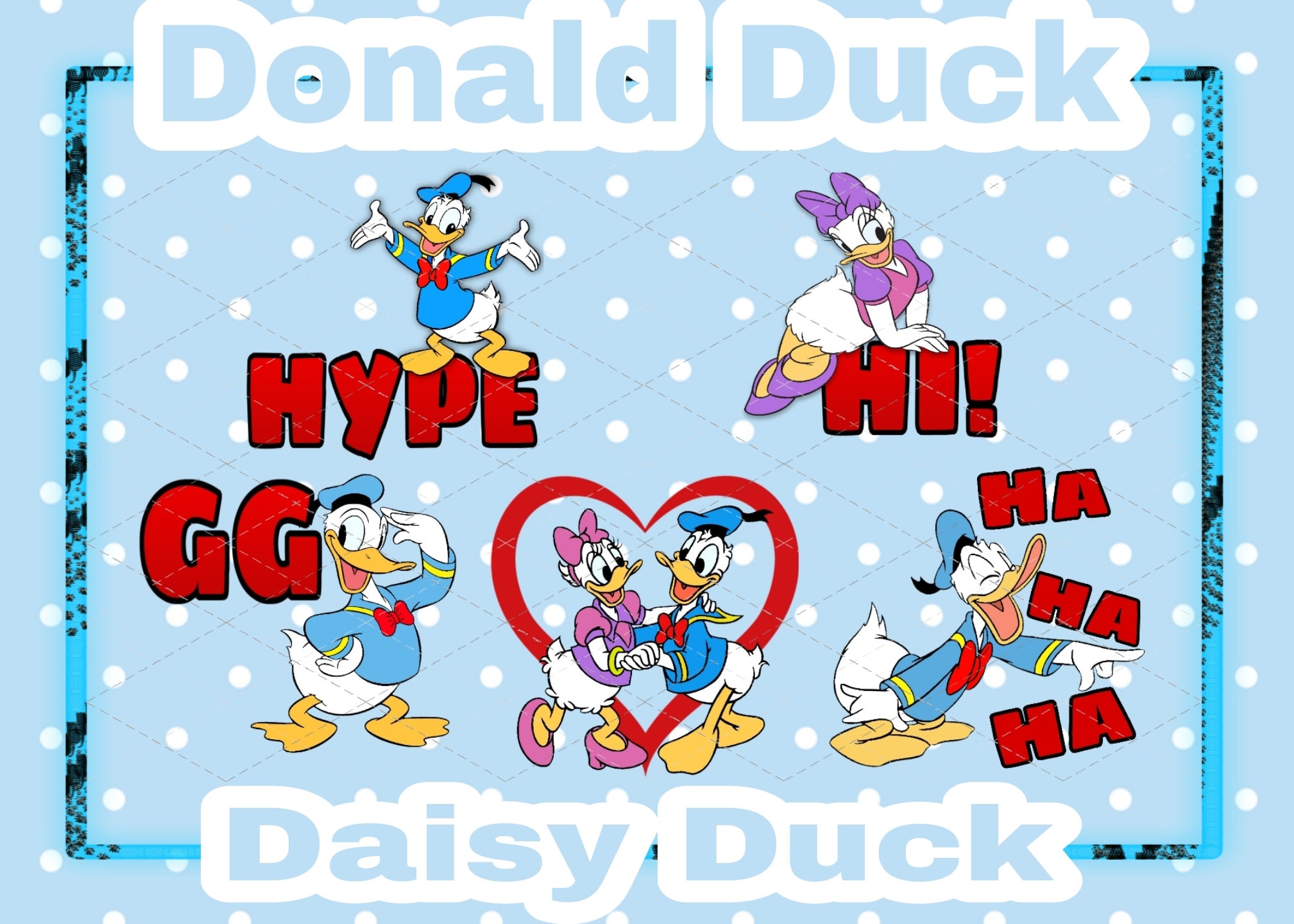 Donald and Daisy Duck Emotes - Etsy