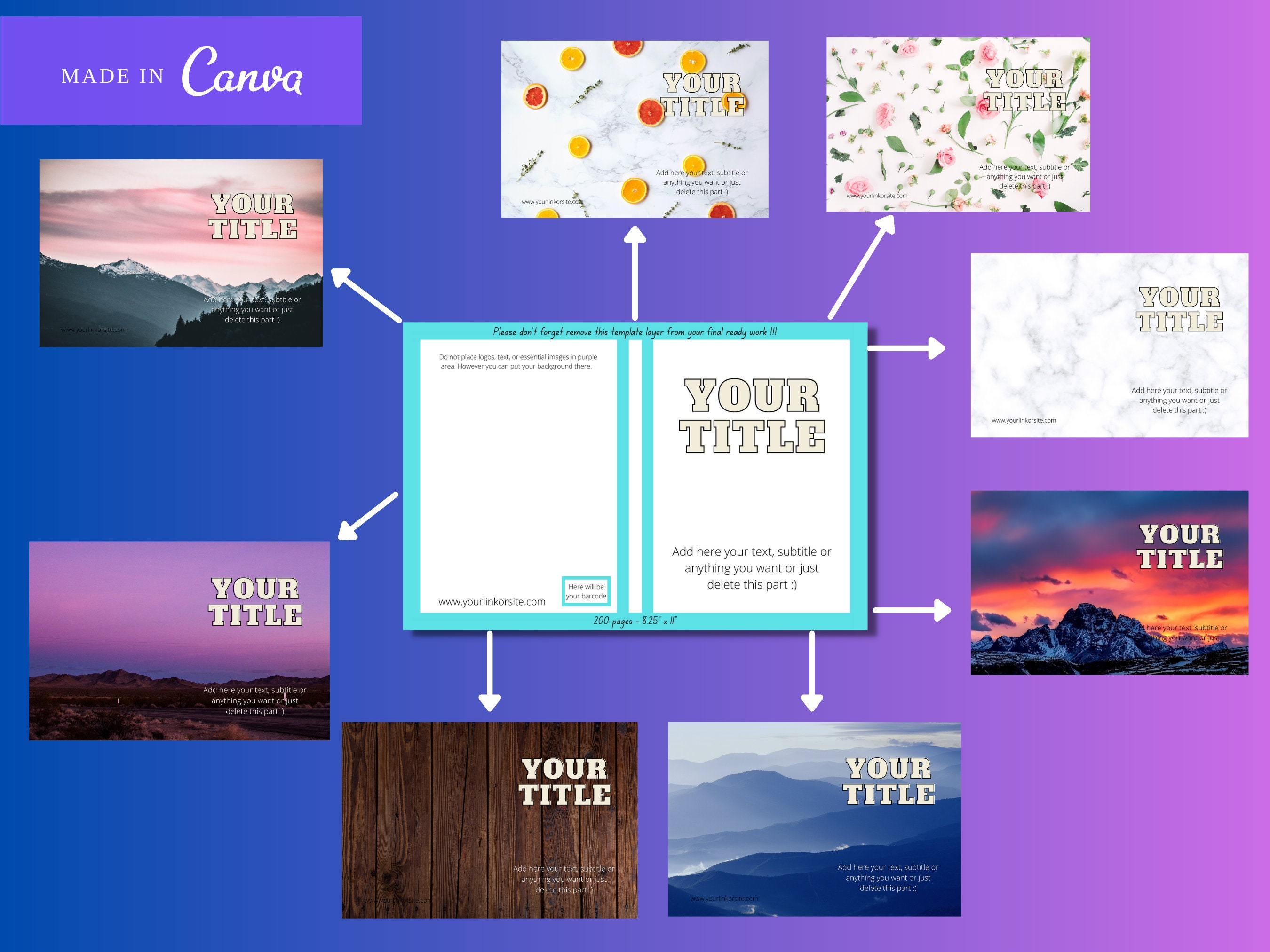 Hardcover KDP Canva Template Hardcover Canva KDP Cover Canva Template ...