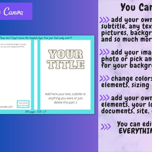 Hardcover KDP Canva Template Hardcover Canva KDP Cover Canva Template ...