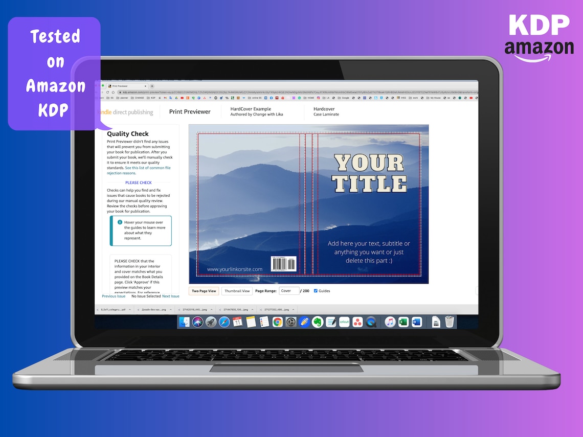 Hardcover KDP Canva Template Hardcover Canva KDP Cover Canva Template ...