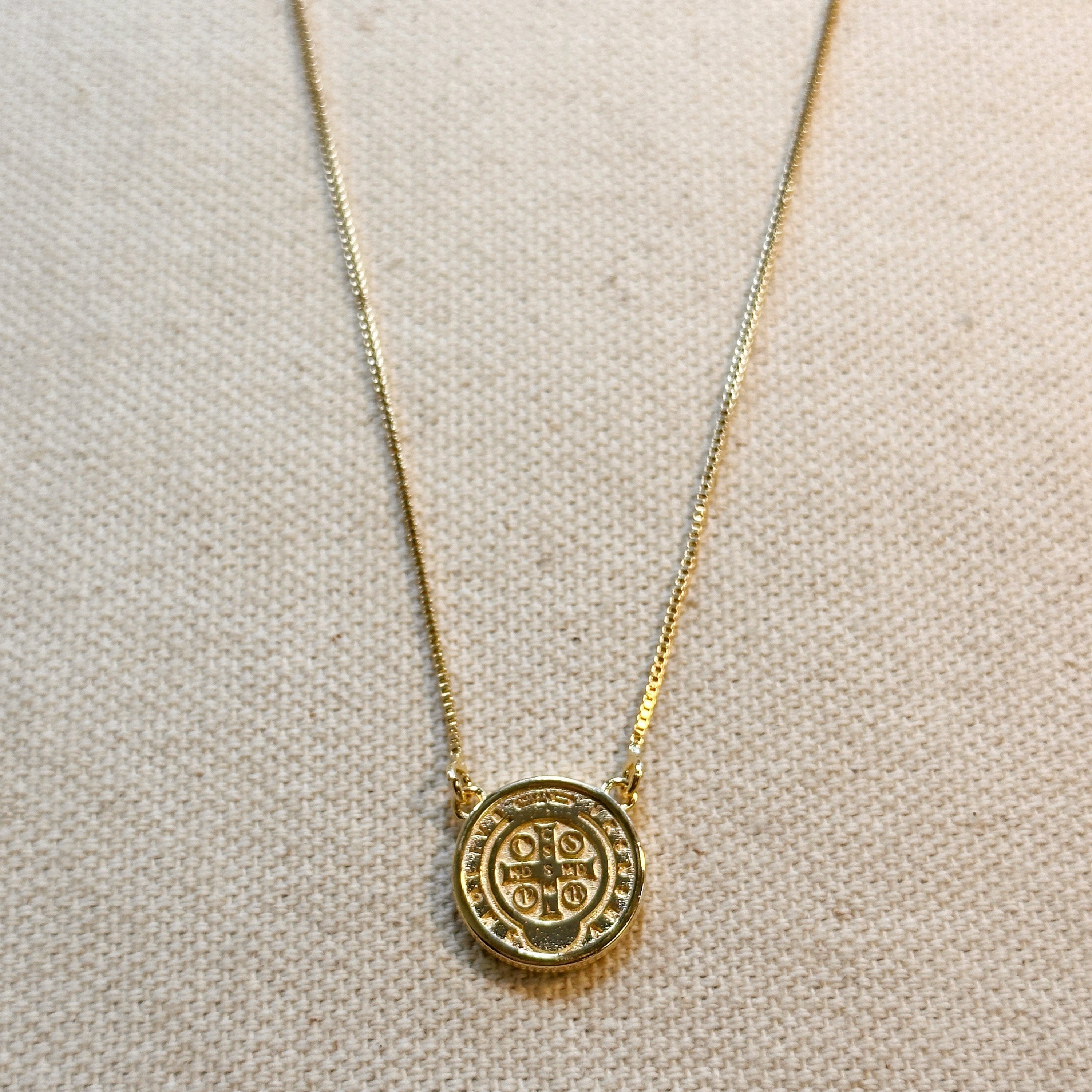 Saint Benedict Double Sided Medal Necklace - Etsy
