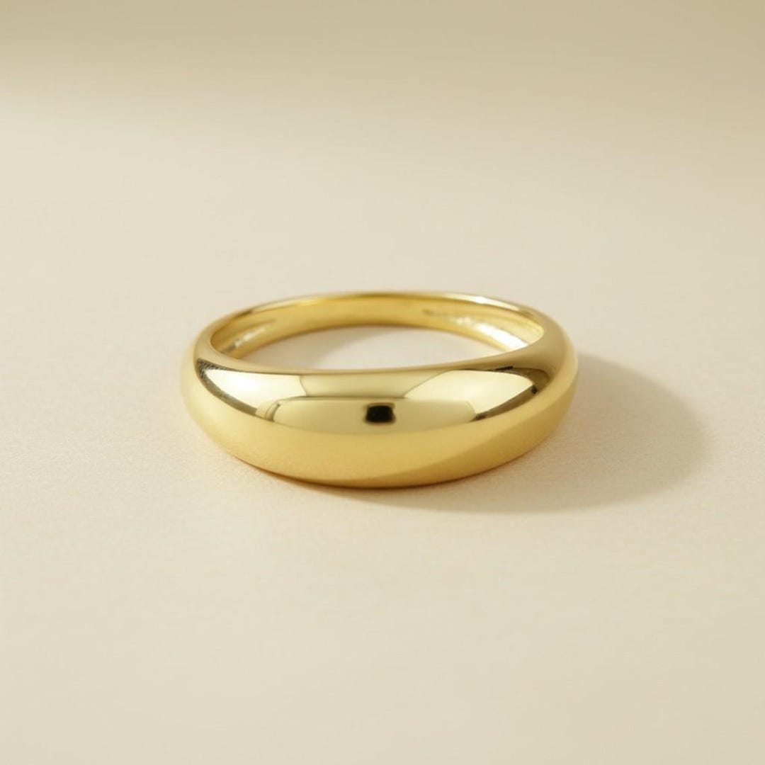 Mini Dome Ring - Minimalist Gold Ring for Women - Etsy