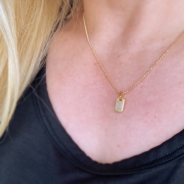 Womens Dog Tag Necklace - Etsy