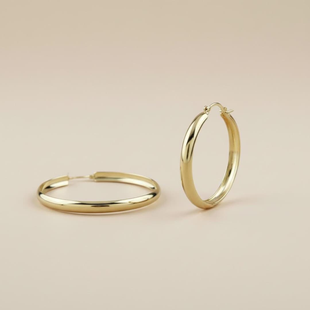 Large Hoop Earrings for Women - 50mm Classic Statement Hoops ...