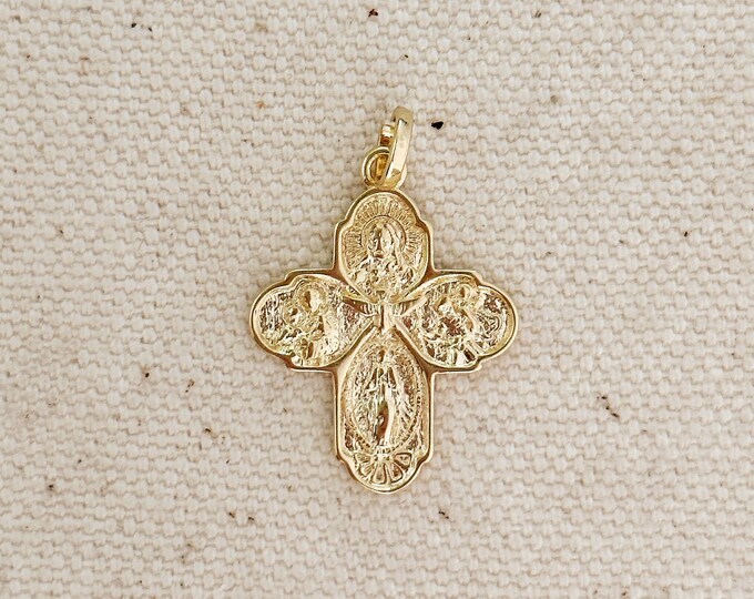 Scapular Four-way Medal Necklace Sterling Silver or 18k Gold Vermeil ...