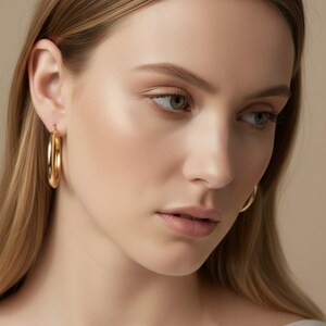 Large Hoop Earrings for Women - 50mm Classic Statement Hoops ...