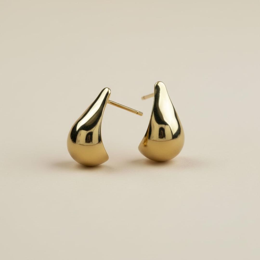 Teardrop Stud Earrings - Classic Drop Studs for Women - Etsy