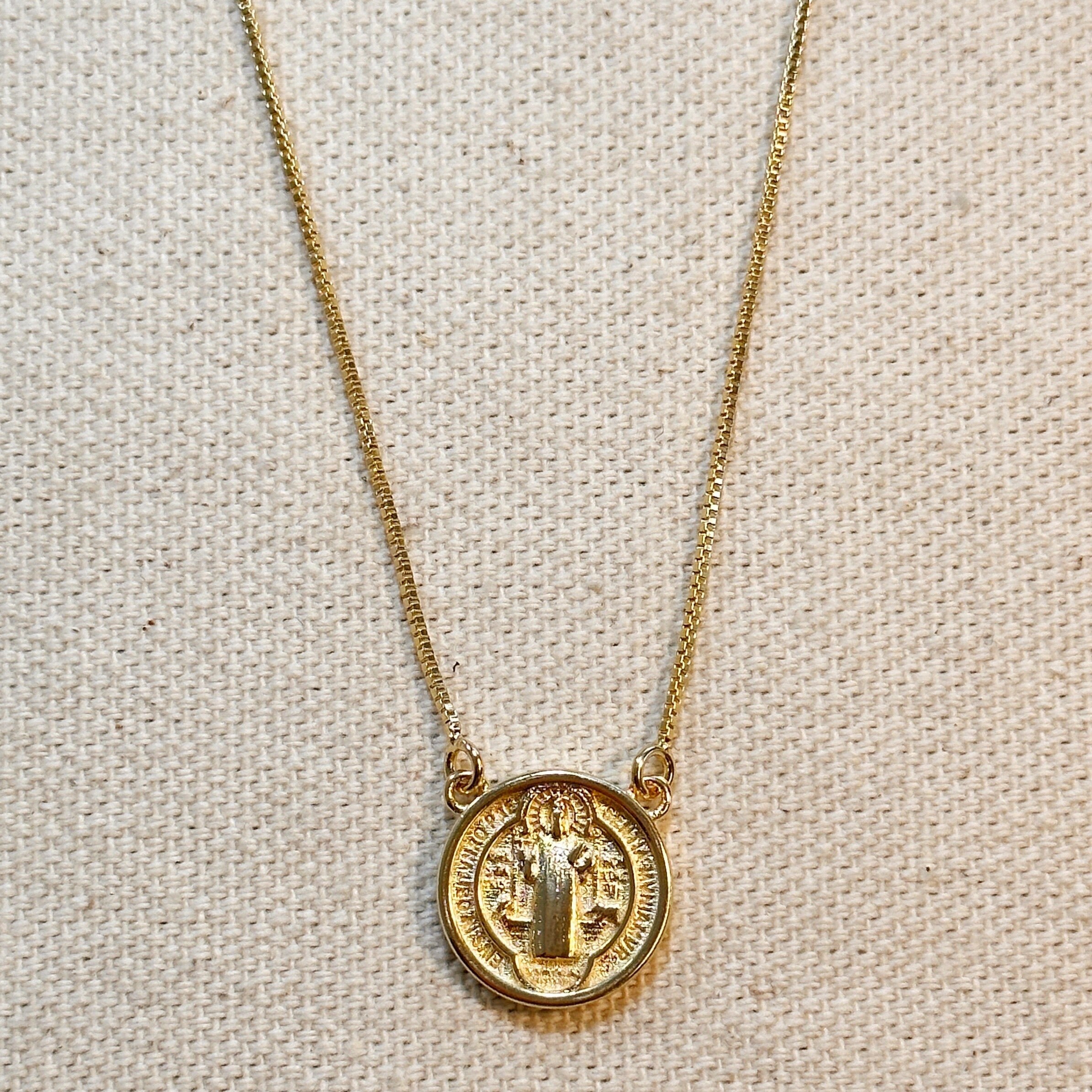 Saint Benedict Double Sided Medal Necklace - Etsy