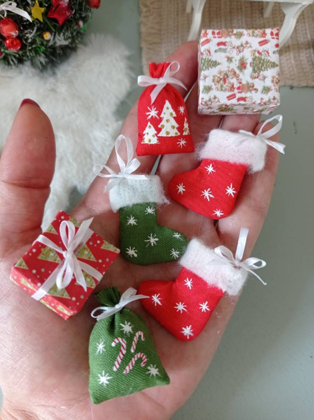 Miniature Christmas Decor 1:12, Miniature New Year Decorations for ...