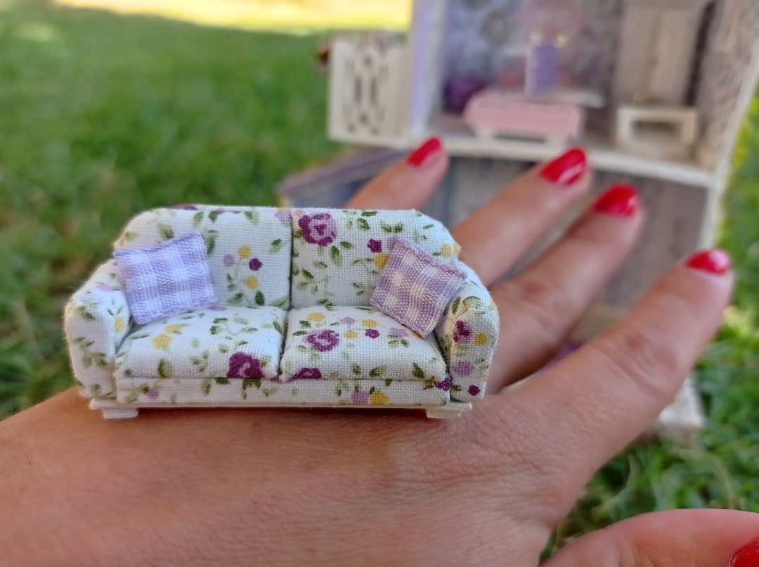Miniature Sofa 1:48, Doll Sofa, Mini Sofa, Miniature Couch, Tiny Sofa ...