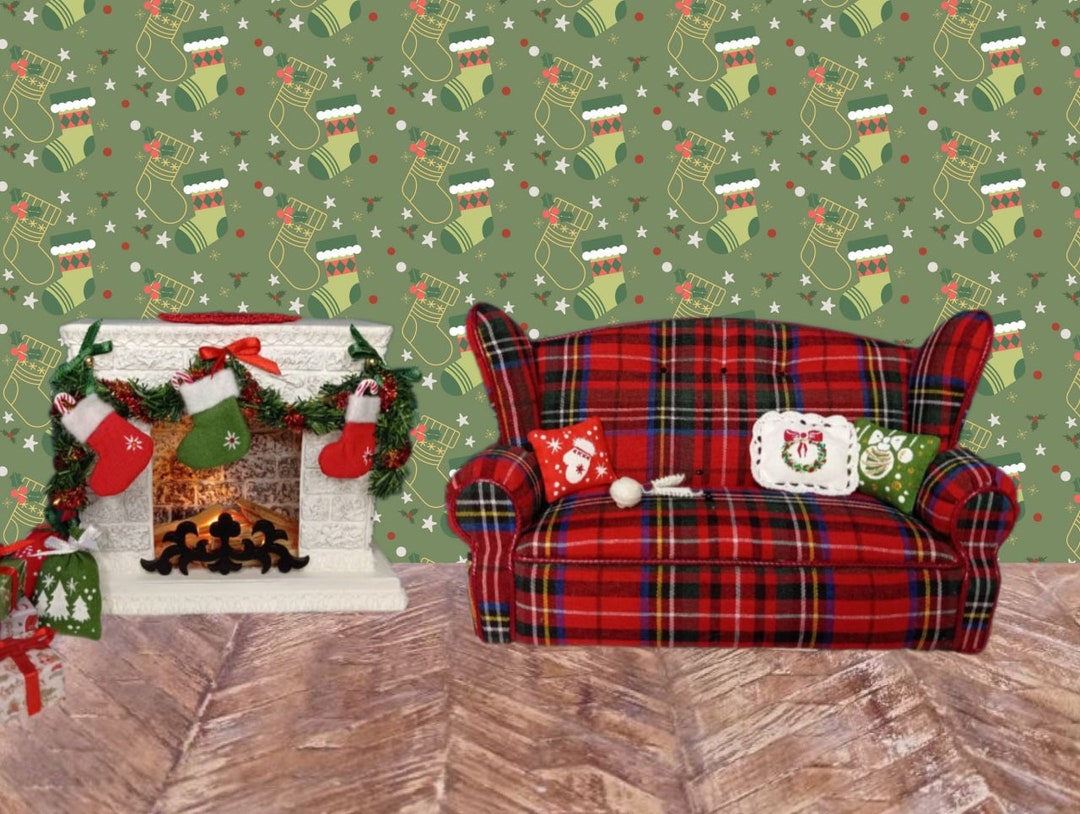 Miniature Christmas Dollhouse Wallpaper 1:12 Scale (PDF Pattern) - Etsy