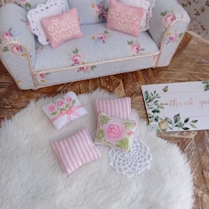 Miniature Pillows 1:12, Miniature Cushions, Doll Pillows, Pillows for ...