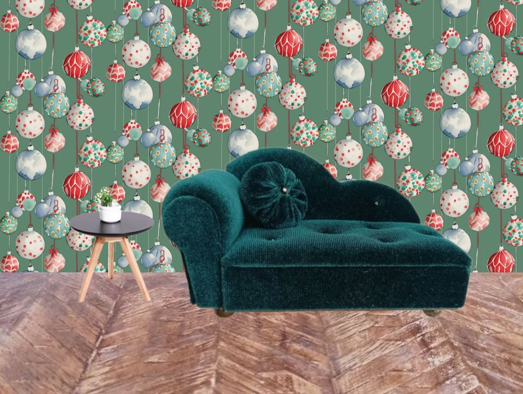 Miniature Wallpaper 1:12, Printable Wallpaper, Christmas Wallpaper ...