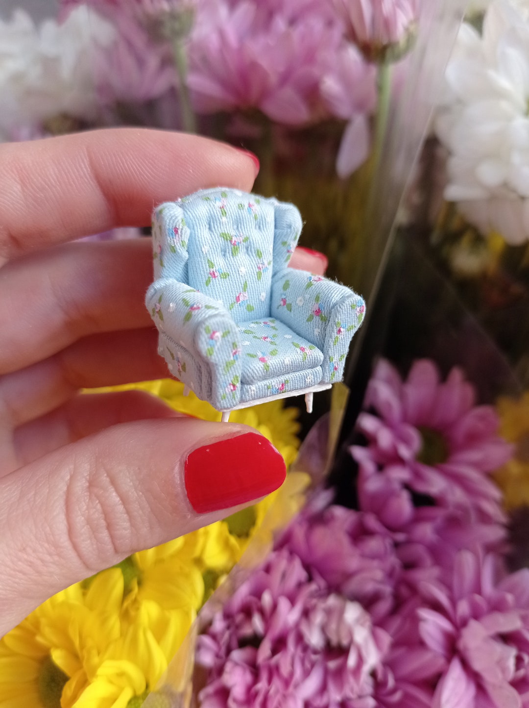 Miniature Armchair 1:48, Doll Armchair, Chair for Dolls, Collectible ...