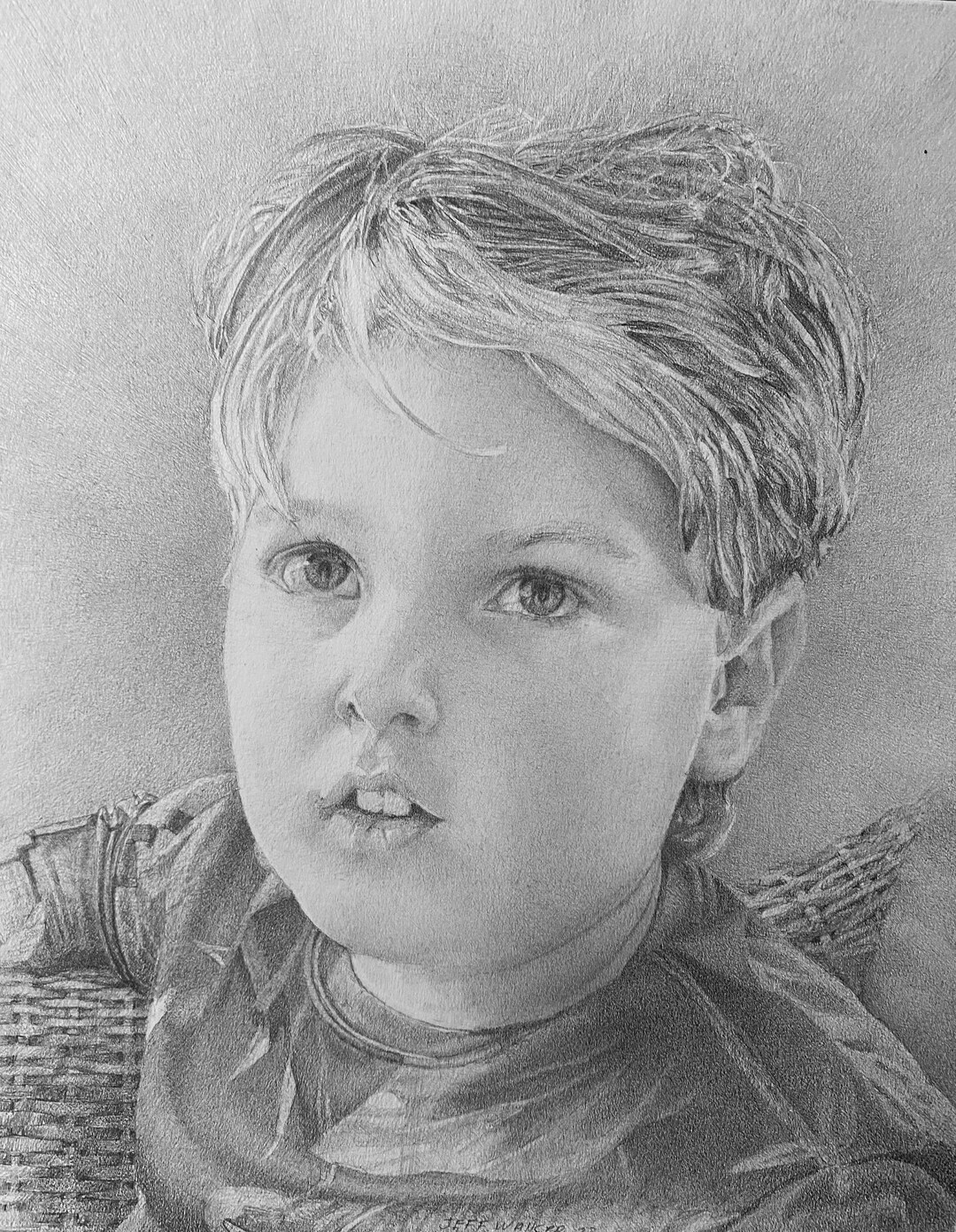 Graphite Portrait Drawings From Your Photo - Etsy