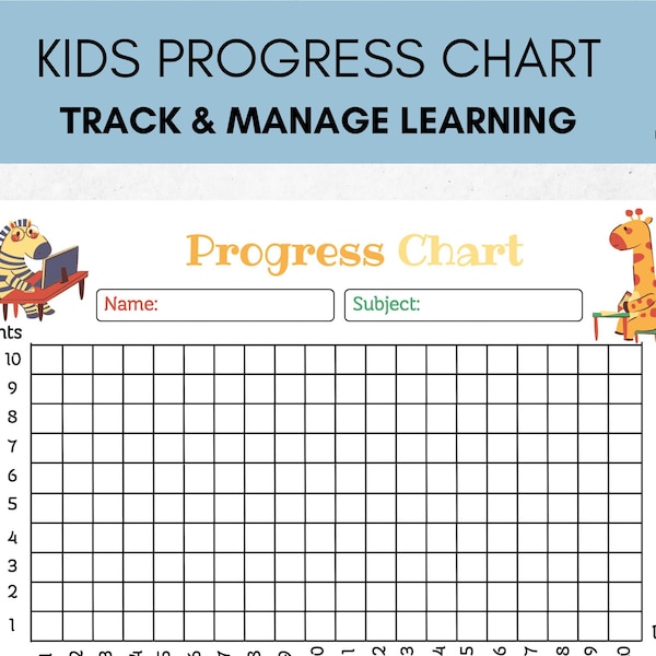 Kids Learning Progress Chart Printable Learning Progress Chart Children ...